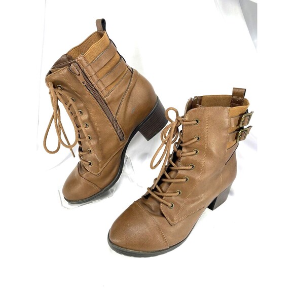 Brash | Shoes | Brash Womens Bootie Size 7 Brown Faux Leather ...